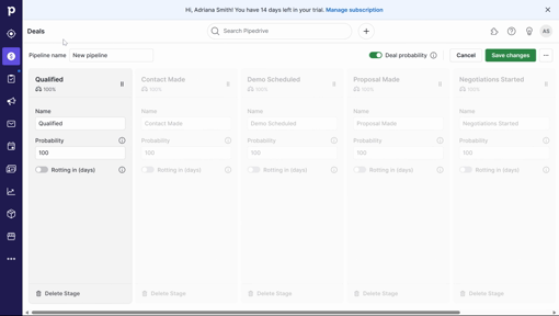 How to add a new pipeline stage on Pipedrive? | Flo