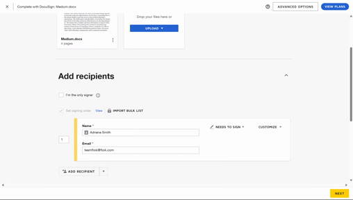 How to add a notes field to a document on DocuSign? | Flo
