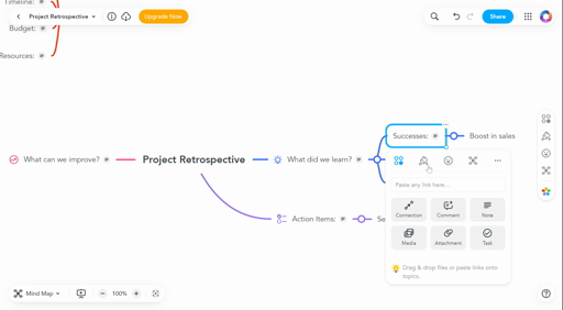 How To Add Connection Between Topics On Mindmeister Flo
